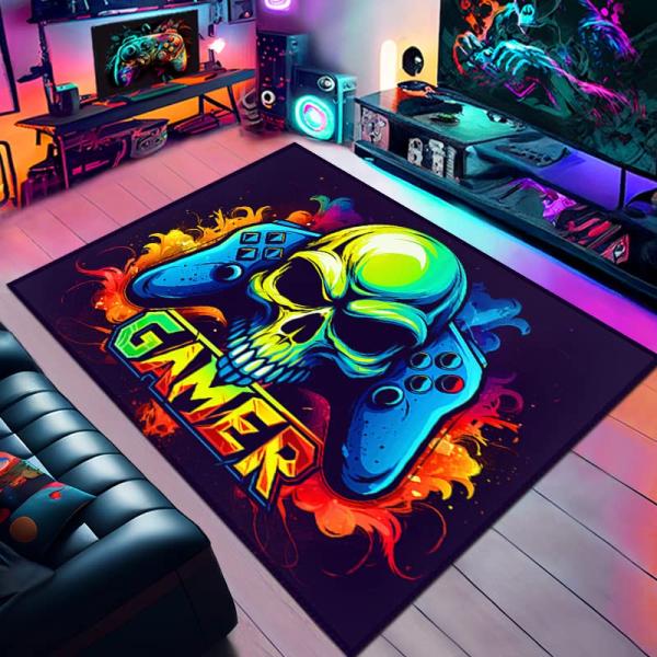 商品名:  ERWAAD Gaming Rug with Colorful Game Controller Design for Game Room, Gaming Room Boys' Bedroom 36x24 inchesブランド: ...