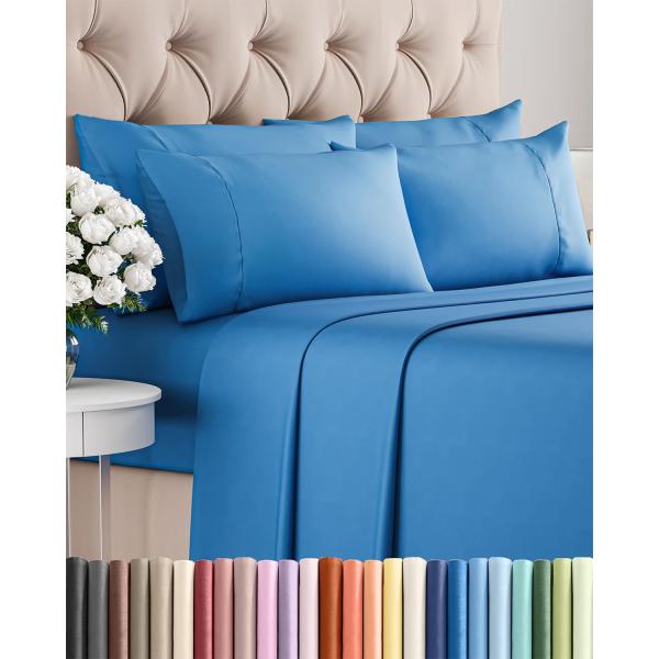 商品名: Sheet Set - 6 Piece Set - Hotel Luxury Bed Sheets - Extra Soft - Deep Pockets - Easy Fit - Breathable &amp; Cooling...