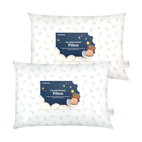 商品名: Paquete de 2 almohadas de algod〓n org〓nico suave para dormir ? almohada peque〓a de 13 x 18 pulgadas para ni〓os ? al...