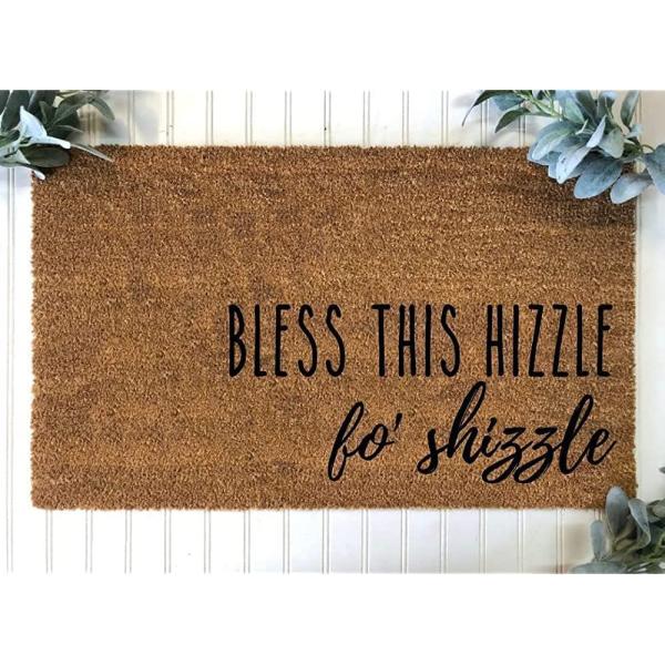 商品名:  Door Mat Bless This Hizzle Fo Shizzle Welcome Non-Slip Mats Funny Doormat Decor for Bathroom Kitchen Front Porch R...