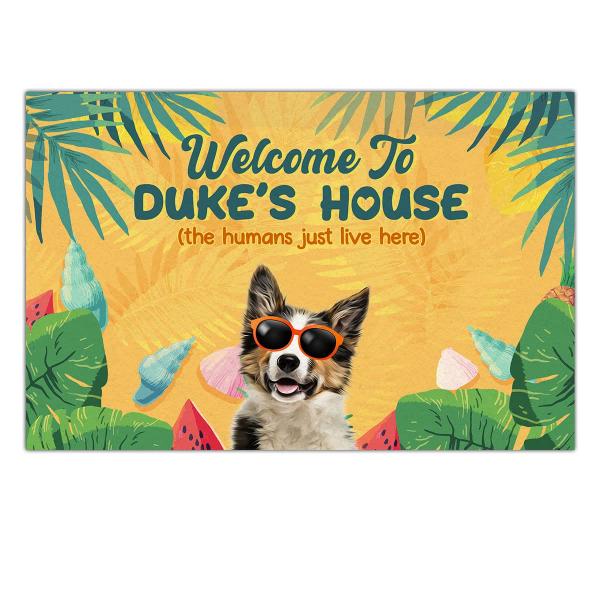 商品名:  Summer Decorative Doormat Personalized Border Collie Mat Present for Dog Papa Mama Family Friends Beaches Lover Ki...