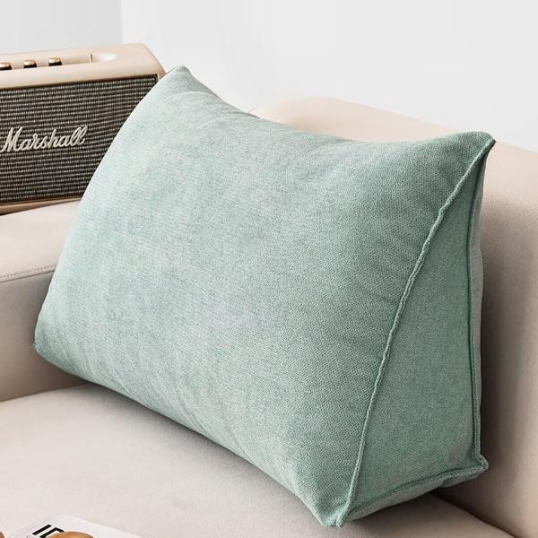 商品名: TESICA ヘッドボード枕 ウェッジ 読書&amp;ベッド休息用枕 ライトグリーン 三角形の背もたれ枕 読書用バックレスト ウェッジクッション ソフトウエスト枕 ベッド ソファ オフィスチェア 読書用 TESICA Headbo...