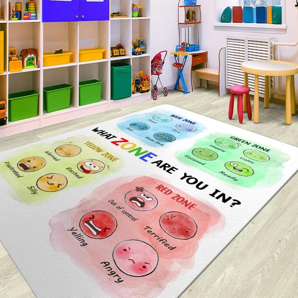 商品名:  ZBIGTEE ABC Colorful Classroom Decor, Mental Health, Teacher Rugs for Mental Health Room, Play Room Rugs Education...