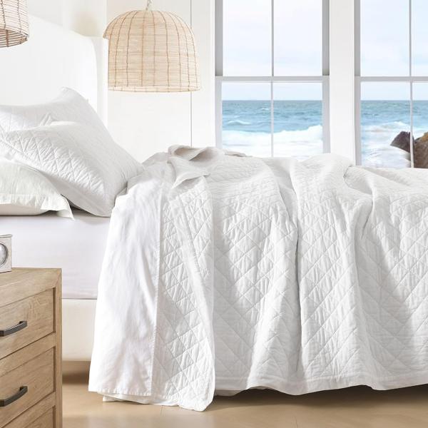 商品名:  SahSahCasa Quilt Set King Size, 100% Cotton Quilt Bedding Set Bedspread, Diamond Pattern Stitching Solid Color Chi...