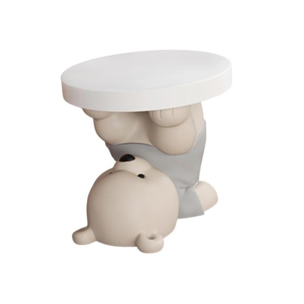 商品名:  ＫＬＫＣＭＳ Bear Statue Side Table Coffee Table Bedside Tables Modern Sofa Table End Table for Living Room Home Decorat...