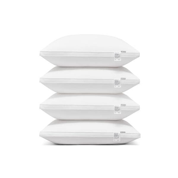 商品名: Acanva 冷却ベッド枕 睡眠用 4個パック 高級ホテル品質 3Dダウンのような詰め物 仰向け/お腹/横向き寝用 ソフトで快適 スタンダード (4個パック) ホワイト 4個 Acanva Cooling Bed Pillows ...