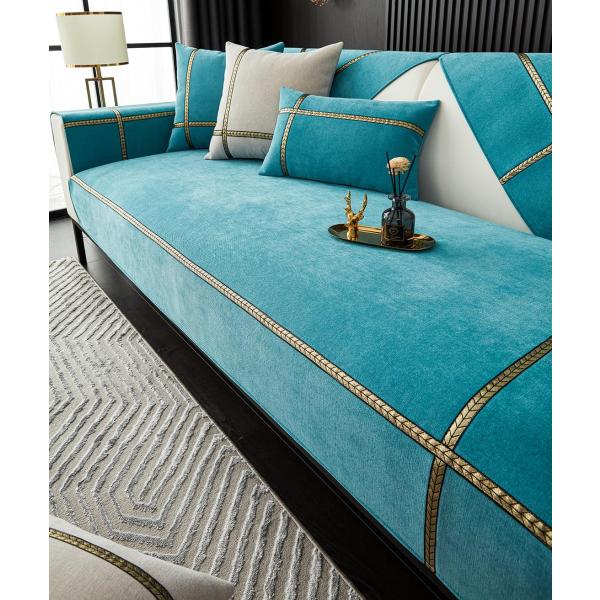 商品名:  vctops Luxury Chenille Soft Sofa Cover Cover Geometric Pattern Non-Slip Sectional Couch Cover Solid Color Washable...