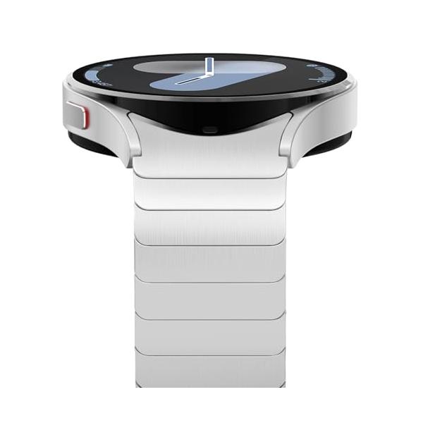 商品名: NewWays Samsung Galaxy Watch 6 5 Pro 45 40 44mm 4 クラシック 40 44 42 46mmに対応 隙間バンドなし ソリッドステンレススチールメタルリンクブレスレット メンズ, Gal...
