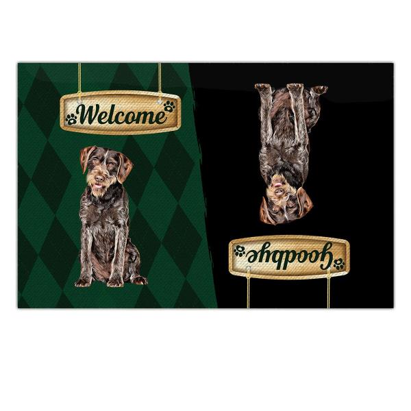 商品名:  Personalized Door Mats Indoor Entrance German Wirehaired Pointer Rug Goodbye Welcome Doormat Welcome Mat for Dog L...