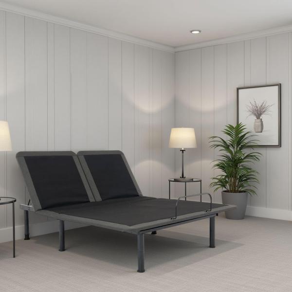 商品名:  Bridgevine Home Split Flex Adjustable Bed Base Frame, Individual Head Incline on Either Side, Wireless Remote and ...
