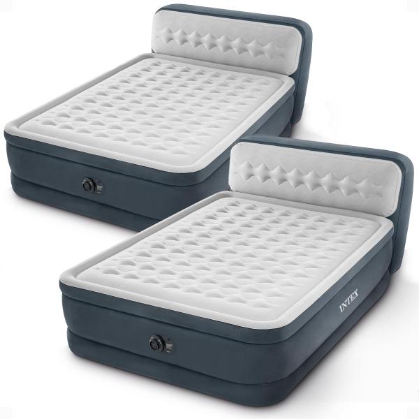 商品名: Intex Dura-Beam 18-Inch Deluxe Queen-Sized Air Mattress Comforting Bed with Built-in Electric Pump and Ultra Plush ...