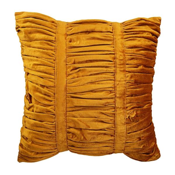 商品名: ザ ホームセントリック ゴールド 2個パック、60x60 cm, シャーリング加工 ベルベット - Rich Golden Beauty The HomeCentric Pillow Case Throw Pillow Cover...