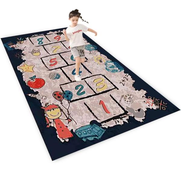 商品名:  Hopscotch Rug for Kids,Fun Educational Game Play Mat, Non-Slip Numbers Learning Nursery Carpet for Playroom Childr...