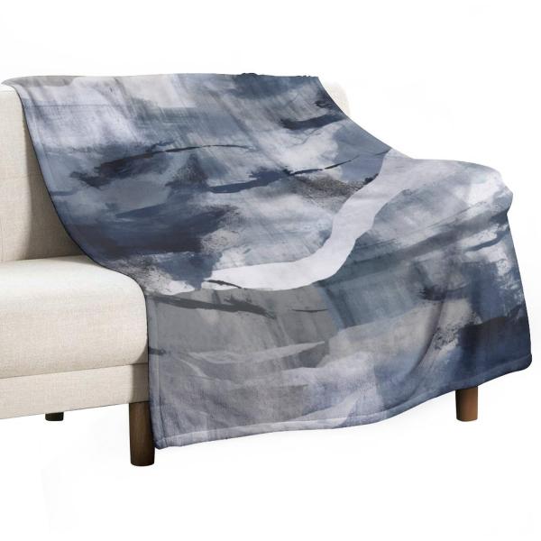 商品名:  Fleece Throw Blanket Navy Blue Gray Rustic Abstract Ultra Soft Bedspread Microfiber Blankets Navy Blue Grey Blanke...