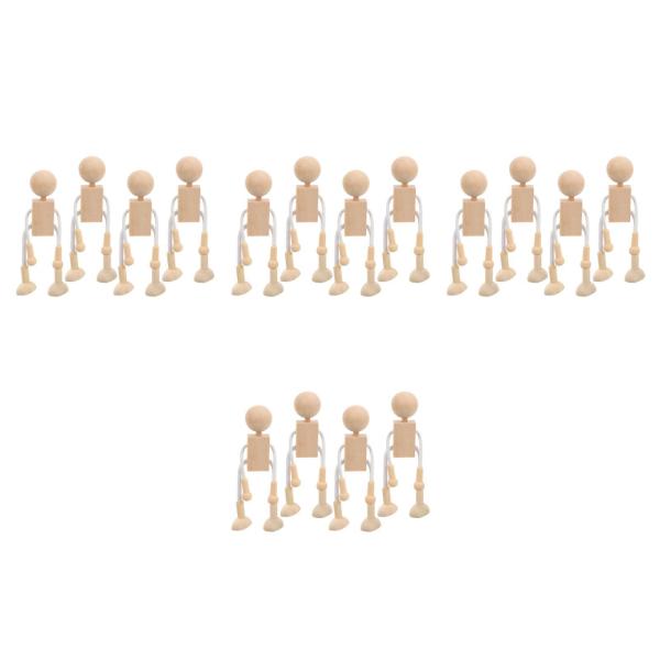 商品名: TEHAUX 木製ロボット 16個 未完成の木製人形 ペグ人形キット 木製ペグフィギュア 木製クラフト用品 プレーンペグ DIY おもちゃ ロボット 木製成形ロボット 漫画 子供 マスタード TEHAUX 16pcs DIY Un...