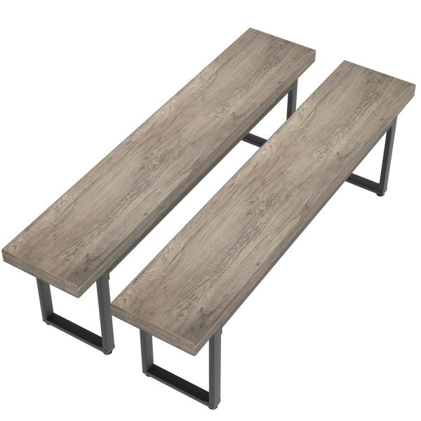商品名:  STHOUYN 59” Dining Bench Pair of 2 for 6-8 Person, Farmhouse Indoor Kitchen Table Benches, Bed Bench, Industrial S...