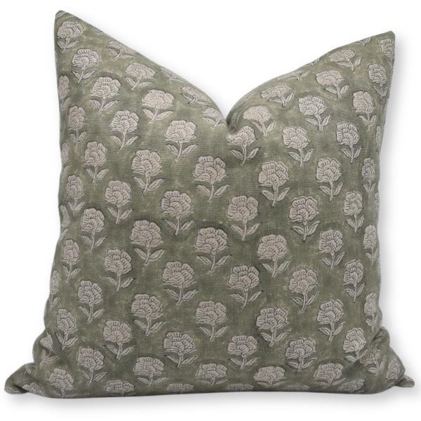 商品名:  Fabritual Handmade Block Print Thick Linen 16X16 Throw Zipper Floral Printed Pillowcase Cushion Cover for Sofa Cou...