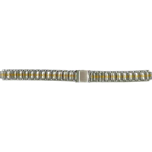 商品名:  Two Tone Stainles Steel Notched Replacement Watch Band (13mm Notch-18mm Wide)ブランド: Generic高さ: 0.381cm横幅: 2.54cm奥行:...