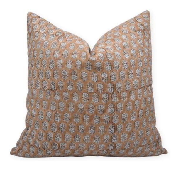 商品名: Fabritual ブロックプリント ピュアリネン 14x20 スローピローカバー ハンドメイド ヴィンテージ枕カバー ソファとカウチ用 フローラルプリント アウトドアクッションカバー ボーホー ホームデコ (トゥルシブティ キャ...