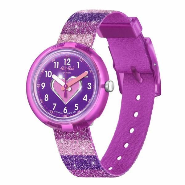 商品名: [Flik Flak] 腕時計 STRIPY GLITTER ZFPNP127 ピンク Flik Flak Girl Kids Watch Biosourced Quartz Waterproof Stripy Glitterブラ...