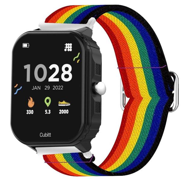 商品名: Lamshaw Cubitt Teesスマートウォッチバンド ストレッチエラスティック ナイロン製 調節可能な交換用ストラップアクセサリー Cubitt Teen 1.69インチ / Cubitt Jr スマートウォッチフィットネ...