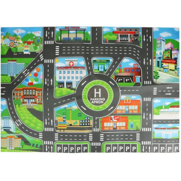商品名:  Hoghaki City Life Map Toy, Kids Road Traffic Playmat Rug, Non-Slip Carpet Fun Educational for Area Playroom Bedroo...
