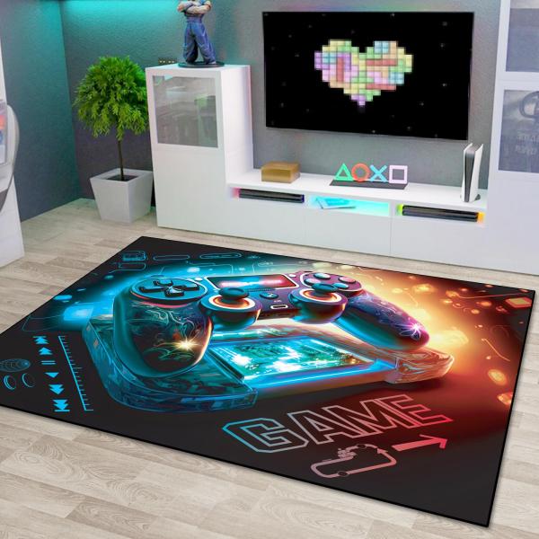 商品名:  Lacut Game Area Rug Teen Boys Carpet, 3D Gaming Rugs Gamepad Controller Mat for Boys Girls Bedroom Playroom, Non-S...