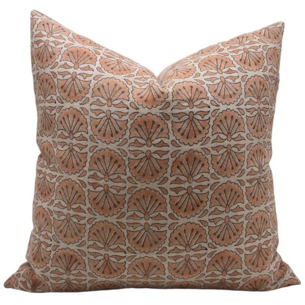 商品名: Fabritual Block Print 厚手リネン 22x22 スローピローカバー、ソファとカウチ用ハンドメイド枕カバー フローラルプリント アウトドア クッションカバー ボーホーホームデコ(ビジャーニ、サビ) Fabritu...