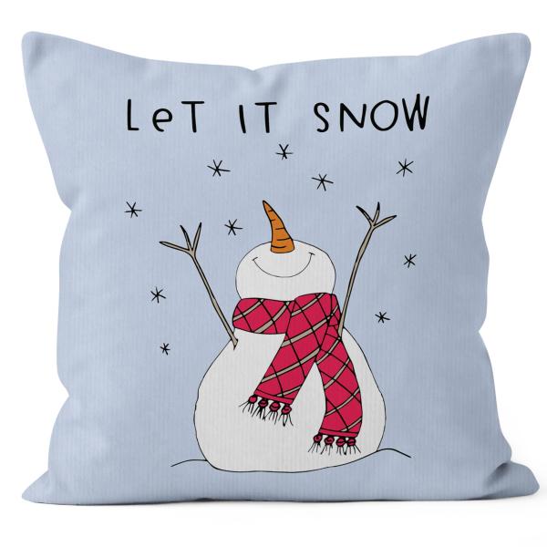 商品名:  HIWX Christmas Let It Snow Snowman Decorative Pillowcase Throw Pillow Cover, Merry Christmas Snowman Farmhouse for...