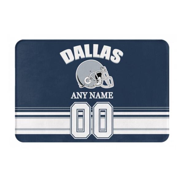 商品名:  Midkepf Custom Dallas Door Mat Bathroom Rugs, Personalized Any Name Number Non-Slip Bath Mat, Custom Rug Gift for ...
