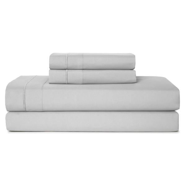 商品名: CASUAL LIVING フルシーツセット 4ピース 冷却シーツ 枕カバー2枚付き ソフトマイクロファイバー 洗濯可能 ベッドシーツセット 深いポケット 軽量 寝具 大学寮の必需品、フル、グレー Casual Living Fu...