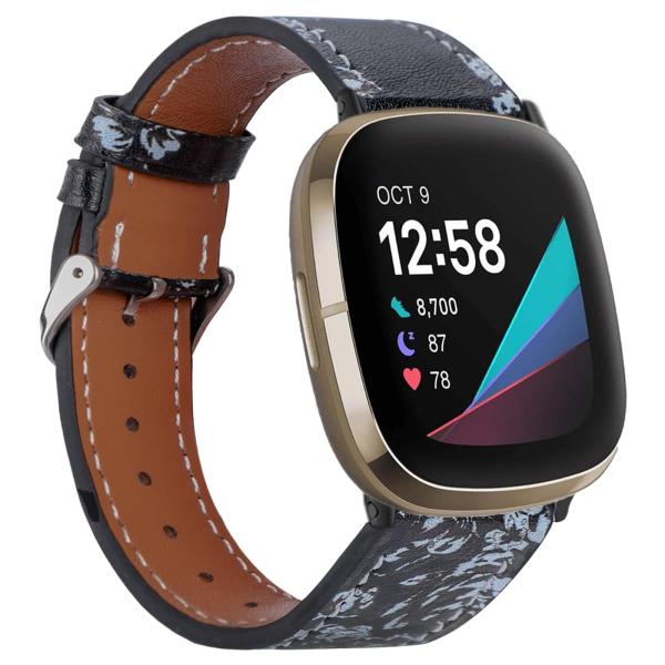 商品名: Dailatu レザーバンド Fitbit Versa 3/Fitbit Sense Watchバンド 男女兼用 ソフトレザー 調節可能な交換用リストバンド Versa 3/Sense用 Dailatu Leather Bands...