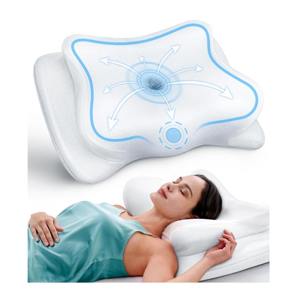 商品名: EKIFT 立体サポート枕 ホワイト EKIFT Ease Now Cervical Neck Pillow for Pain Relief, Beauty Sleeping Cooling Pillow for Side Bac...