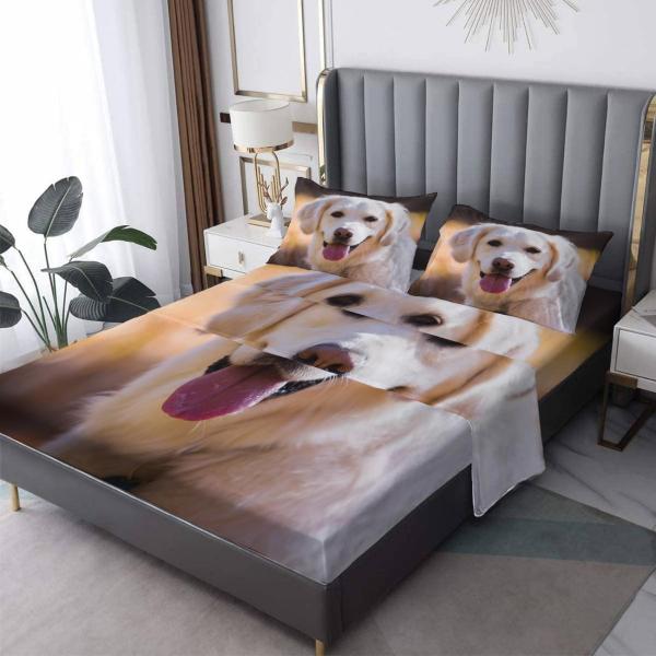 商品名:  GEDAEUBA Labrador Sheets Twin Size - Dog Bed Sheets for Kids Boys Girls, Dog Lover Sheet Set with Deep Pocket Fitt...