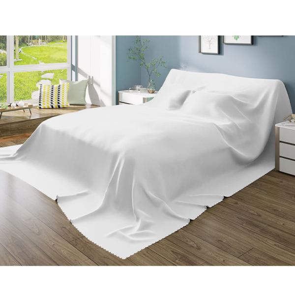 商品名:  SIELUNO Furniture Dust Cover for Bed Flat Sheets Twin Size, Mattress Protector Cover Flat Bed Sheets, Breathable F...