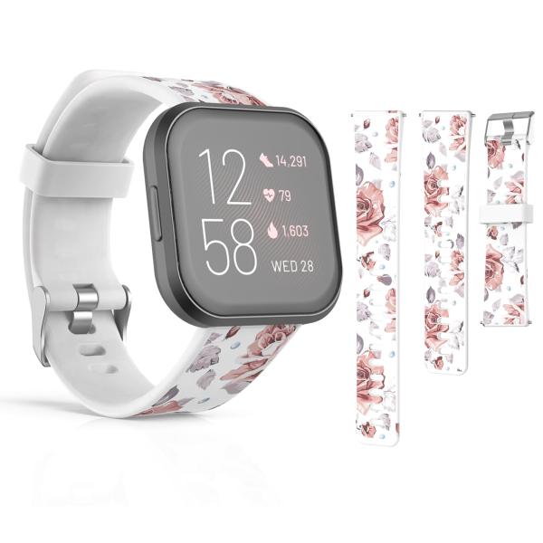 商品名: AGENTNANO レディース Fitbit Versa 2/Versa/Versa Lite SEウォッチバンド シリコンプリント 色あせないストラップ 交換用リストバンドストラップ Fitbit Versaスマートウォッチ用 ...