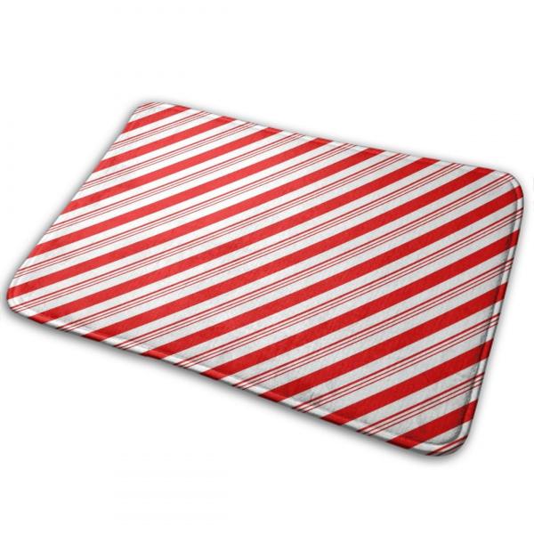 商品名:  Kitchen Mat Christmas Red Candy Cane Stripes Carpet Ultra Soft Cozy Floor Mat for Door Entry, Laundry Room, Hotel ...