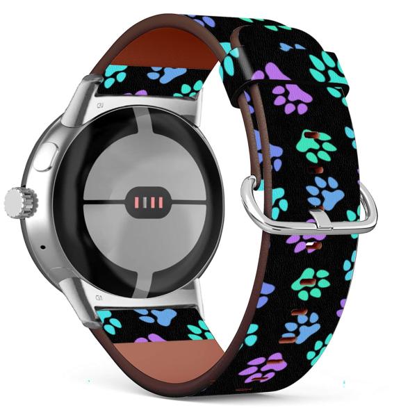 商品名:  Mingdao Compatible with Google Pixel Watch Patterned Leather Band Replacement Strap, Dog Paws 8036ブランド: Mingdao重量:...