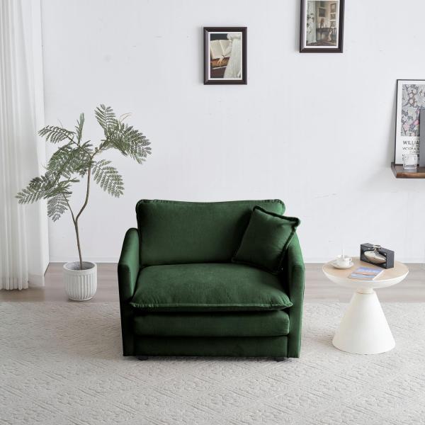 商品名:  WILLIAMSPACE 41" Single Sofa Chair, Modern Upholstered Armchair with 1 Toss Pillow, Small Luxury Couch Chair for L...
