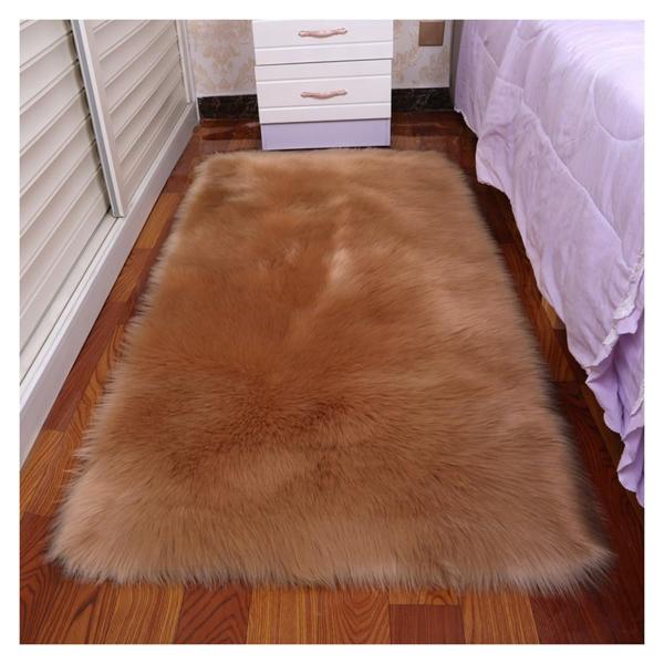 商品名:  KXCR Thicken Fluffy Plush Carpet Living Room Decoration Sheepskin Large Area Mat Bedside Rug Home Decoration Plush...
