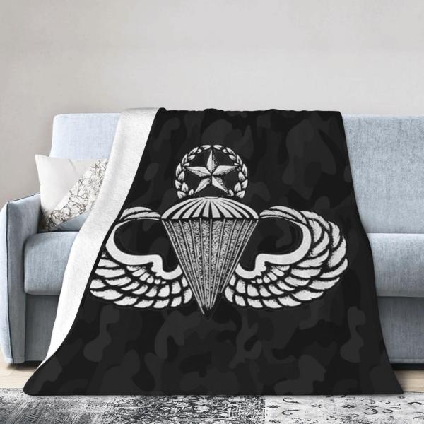 商品名:  Army-Airborne-Master-Parachute-Wings-Jump Throw Blanket Soft Blanket Flannel Fleece Blanket 60"X50" Blanket for Be...