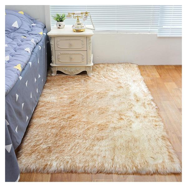 商品名:  KXCR Thicken Fluffy Plush Carpet Living Room Decoration Sheepskin Large Area Mat Bedside Rug Home Decoration Plush...