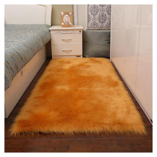 商品名:  KXCR Thicken Fluffy Plush Carpet Living Room Decoration Sheepskin Large Area Mat Bedside Rug Home Decoration Plush...