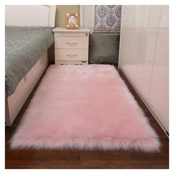 商品名:  KXCR Thicken Fluffy Plush Carpet Living Room Decoration Sheepskin Large Area Mat Bedside Rug Home Decoration Plush...