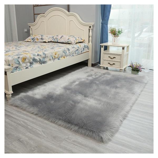 商品名:  KXCR Thicken Fluffy Plush Carpet Living Room Decoration Sheepskin Large Area Mat Bedside Rug Home Decoration Plush...