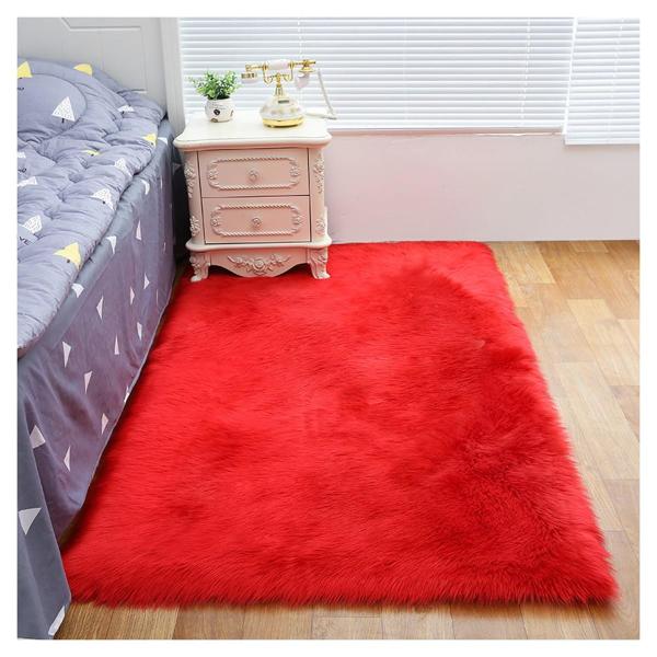 商品名:  KXCR Thicken Fluffy Plush Carpet Living Room Decoration Sheepskin Large Area Mat Bedside Rug Home Decoration Plush...