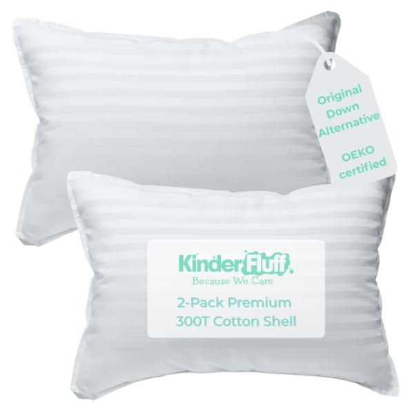 商品名: kinder Fluff Toddler Pillows for Bed (2X) - The Only Kids Pillow 300T Cotton Shell &amp; Down Alternative Fill - Tr...