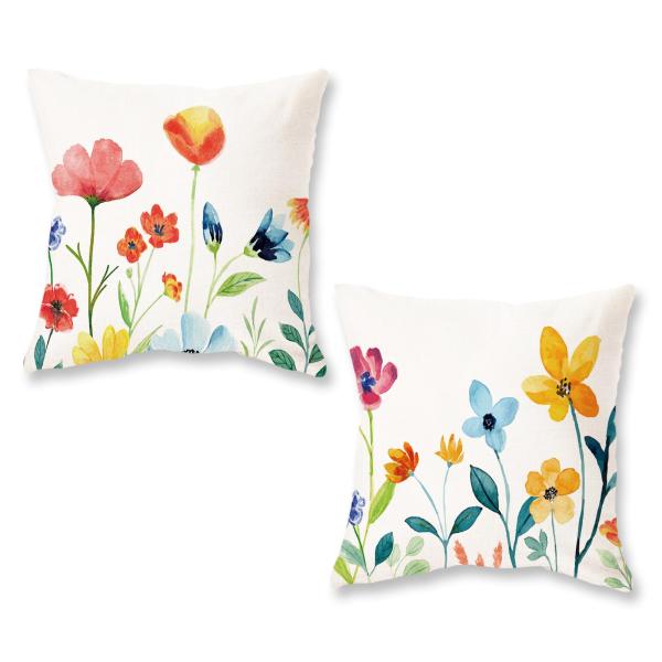 商品名:  ONWAY Spring Summer Lumbar Pillow Covers 18x18 Inch Floral Colorful Flowers Decorations Farmhouse Outdoor Living R...
