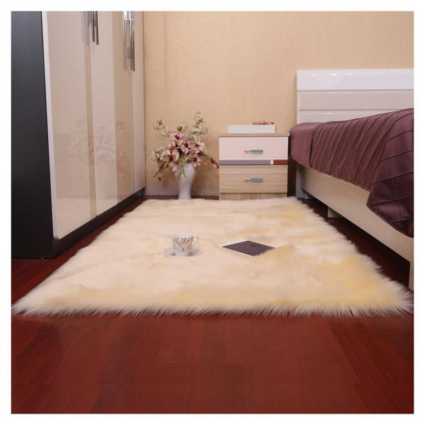 商品名:  KXCR Thicken Fluffy Plush Carpet Living Room Decoration Sheepskin Large Area Mat Bedside Rug Home Decoration Plush...