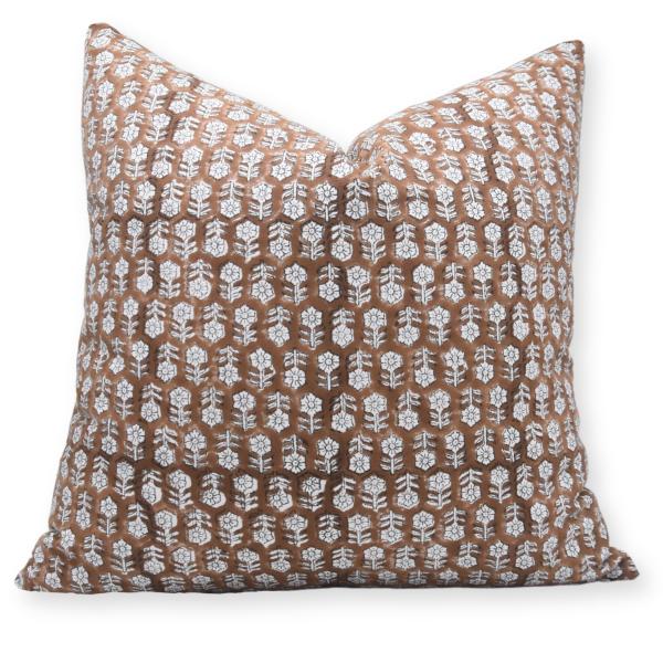 商品名: Fabritual Block Print 厚手コットンホワイトスローピローカバー、ソファとカウチ用ハンドメイドヴィンテージ枕カバー 花柄プリントアウトドアクッションカバー ボーホーホームデコレーション(ラスト、20インチ x 2...